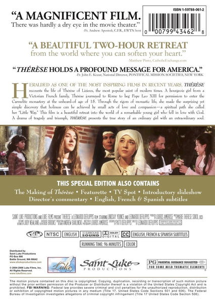 Thérèse Movie DVD – Saint Luke Productions Store